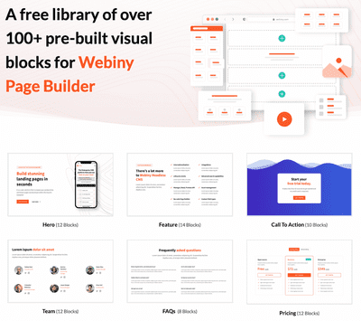 A free library of over 100+ pre-built visual blocks for Webiny Page ...