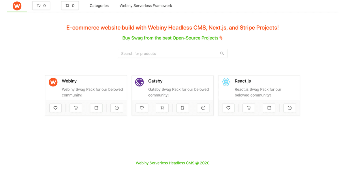 Build an E-commerce Website with Webiny Serverless Headless CMS, Next.js, and Stripe | Webiny